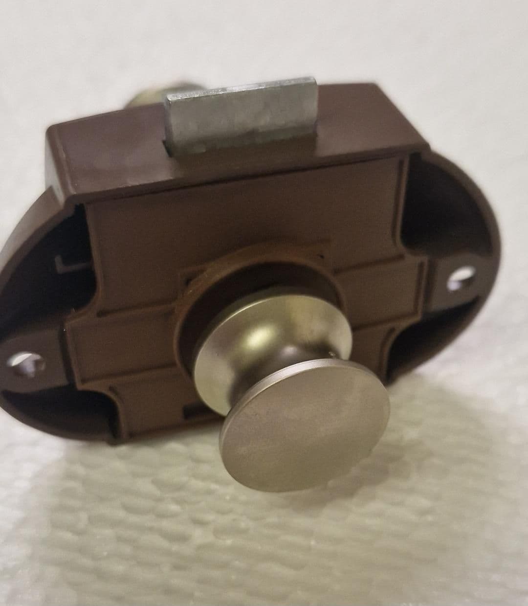 Nickel Push Button Bathroom Toilet Door Catch, 13mm 15mm 18mm caravan campervan motorhome ...