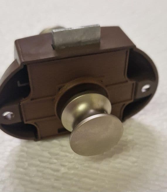 Nickel Push Button Bathroom Toilet Door Catch, 13mm 15mm 18mm caravan campervan motorhome ...