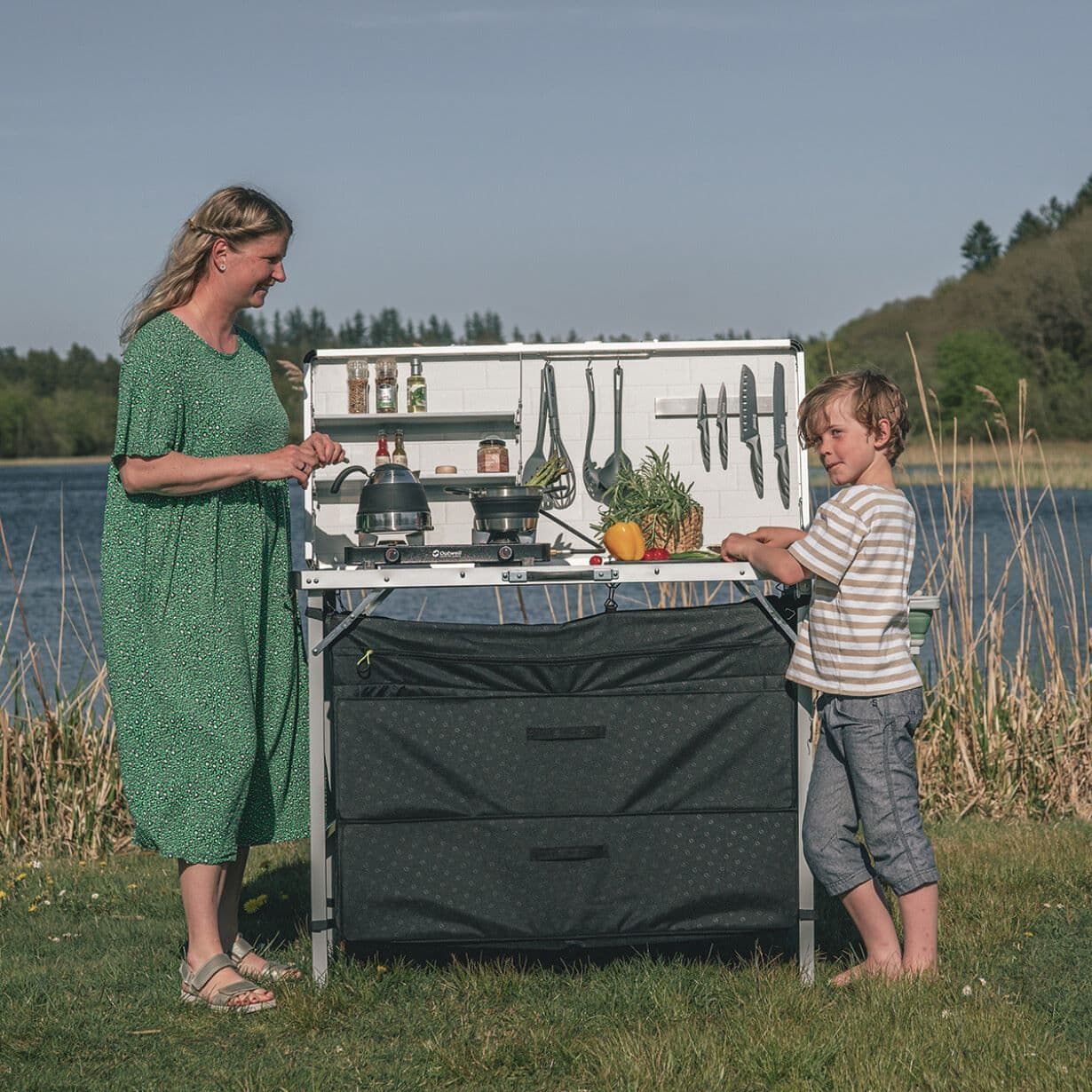 Outwell Magante Camping Kitchen Unit (531180) - Grasshopper Leisure