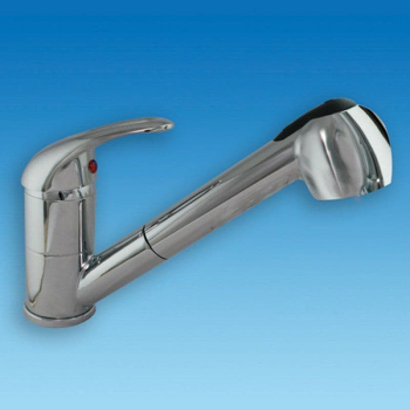 PLS Chrome Metal Single Lever Shower Tap - Grasshopper Leisure