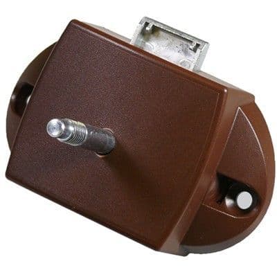 Push Lock Rim Lock Double Spindle Brown, Caravan & Motorhome Lock ...