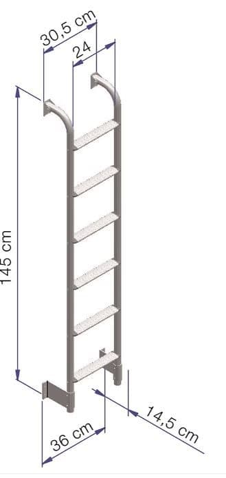Thule 6 Step External Van Ladder 307487 - Grasshopper Leisure