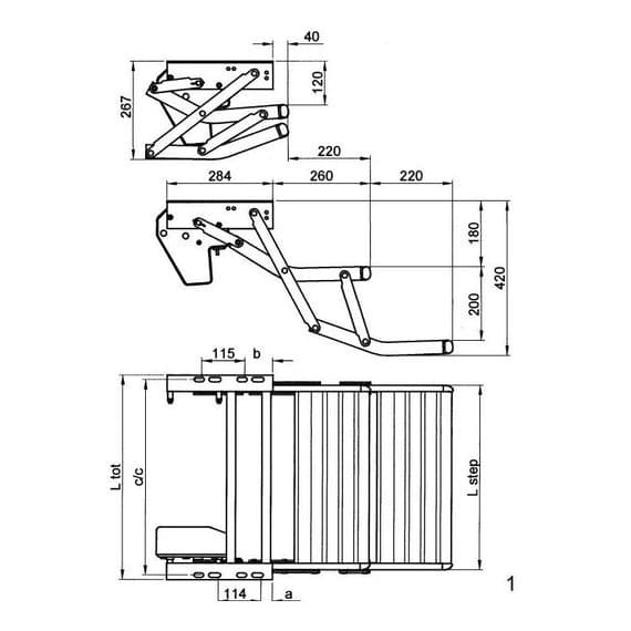 Thule Omnistep Dropdown 12v 440 Electric Double Step, Steps for Caravan ...
