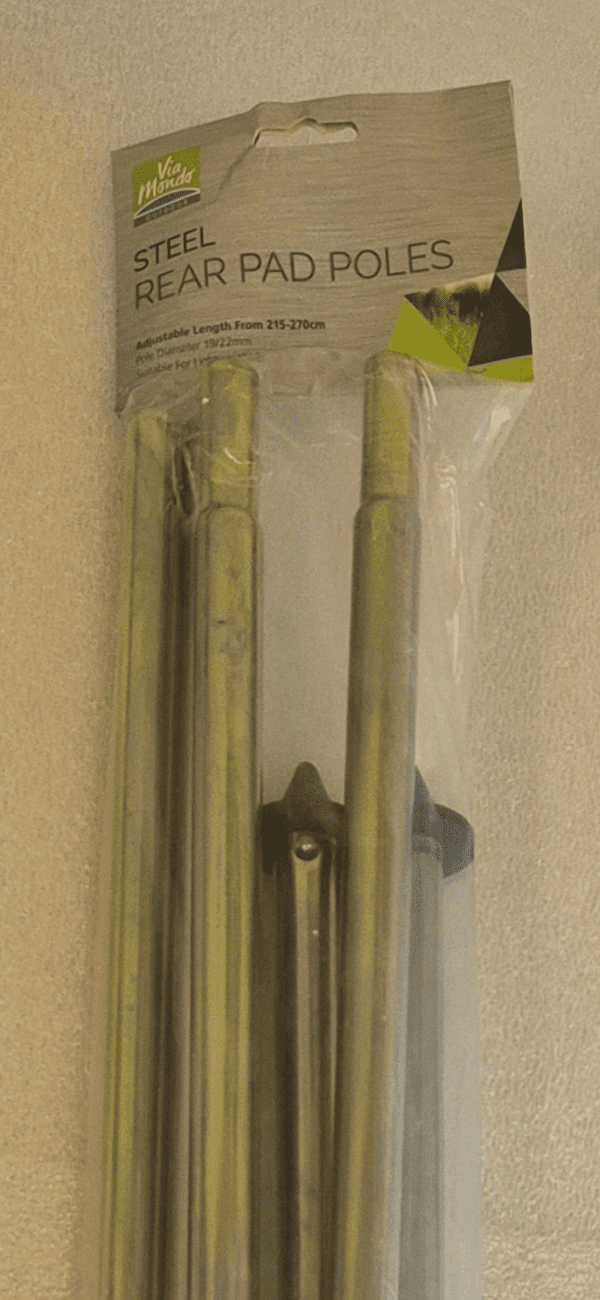 Via Mondo Steel Rear Pad Caravan Porch Awning Poles - Grasshopper Leisure