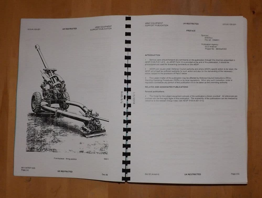 105mm Towed field gun L118 Operating information