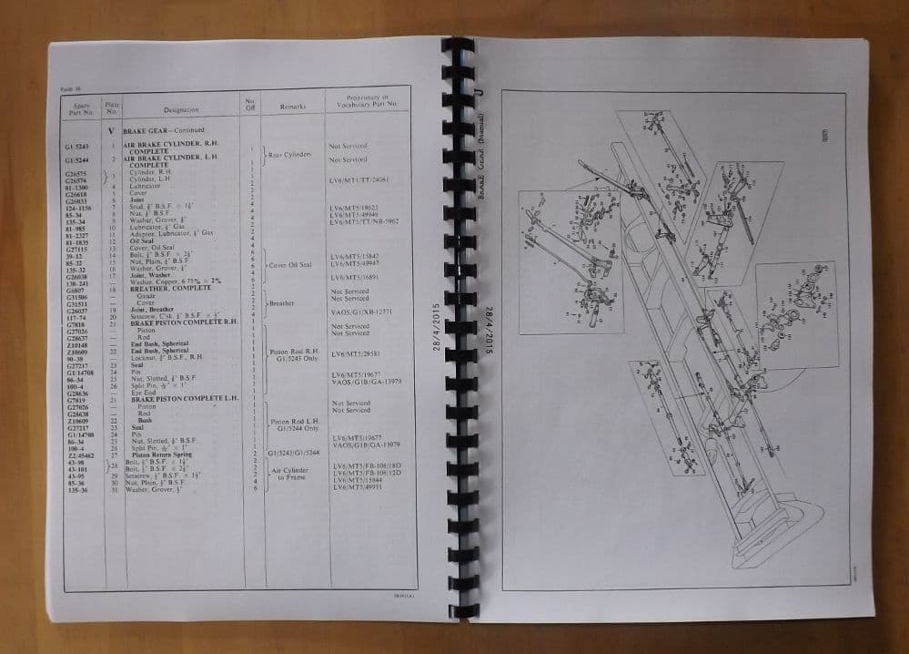 AEC 6x4 Truck Spare parts list A E C Militant MK1