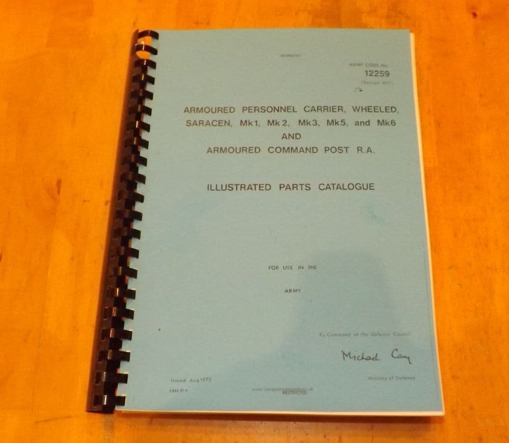 Alvis Saracen Illustrated Parts Catalogue