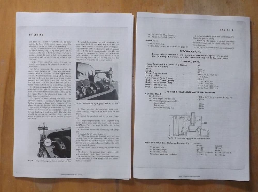 Bedford TJ/TK 300 cu in Petrol engine and clutch TS504