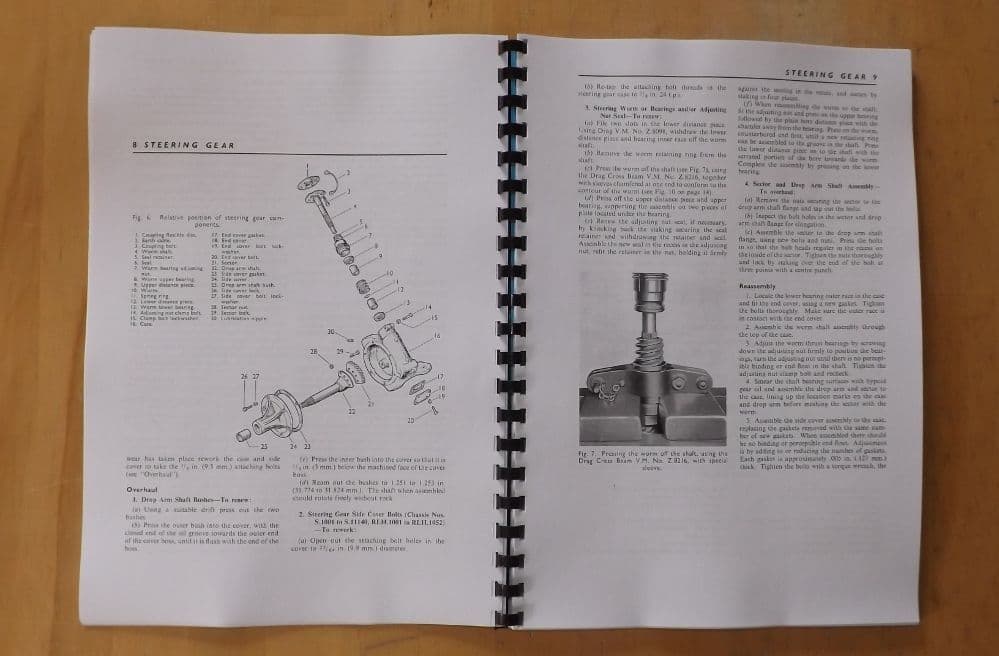 Bedford Models S and R Steering gear front axles and rear axles TS337