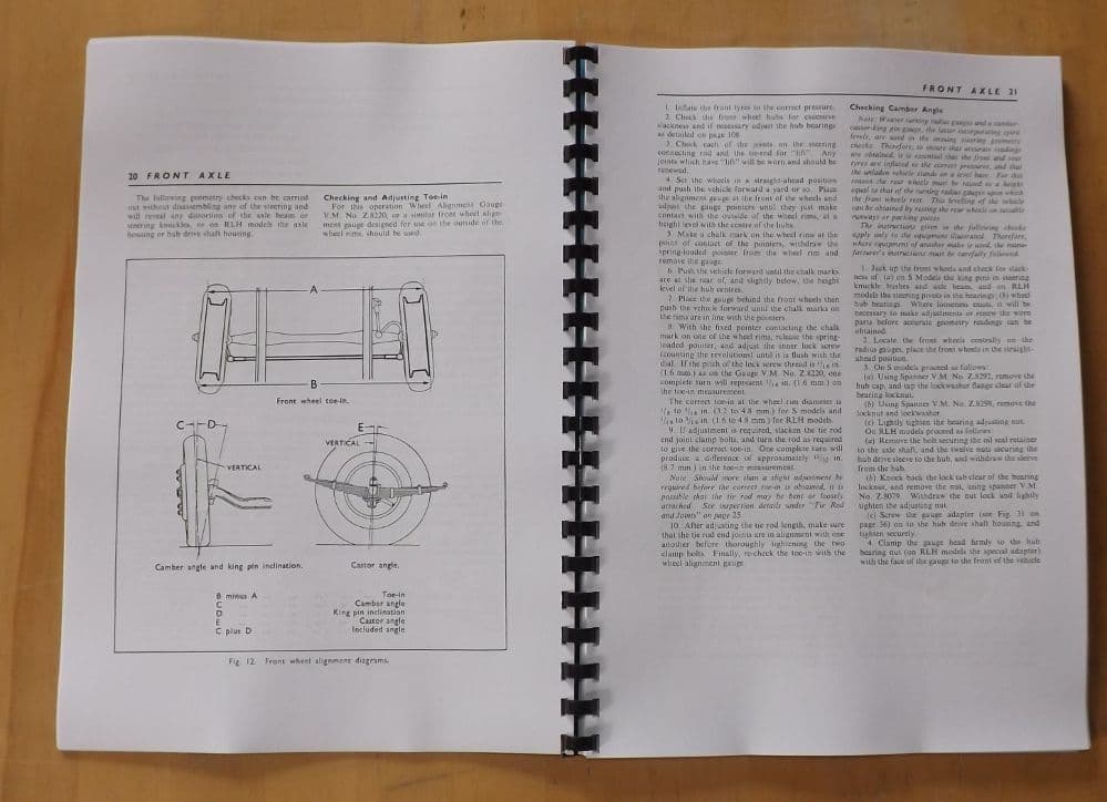 Bedford Models S and R Steering gear front axles and rear axles TS337