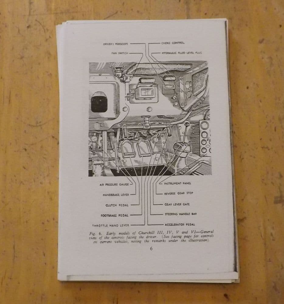 Churchill tank Drivers handbook Covers mks 3 to 8