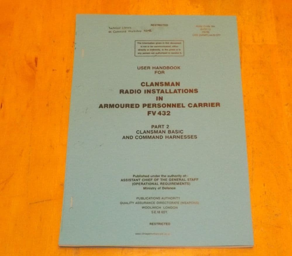 Clansman radio installations into FV432 Part 2 Clansman basic and ...