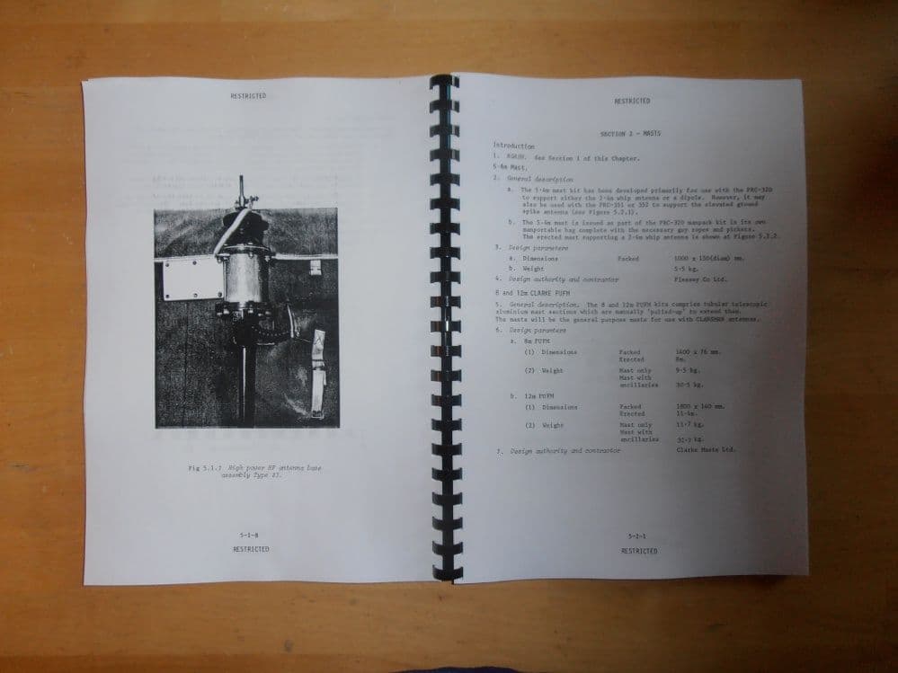 Clansman Radio Reference handbook Army radio