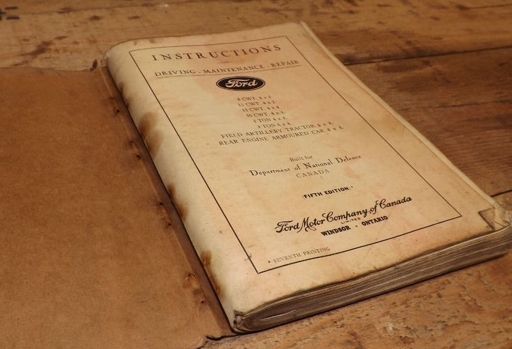 Ford Special pattern vehicles Instruction book