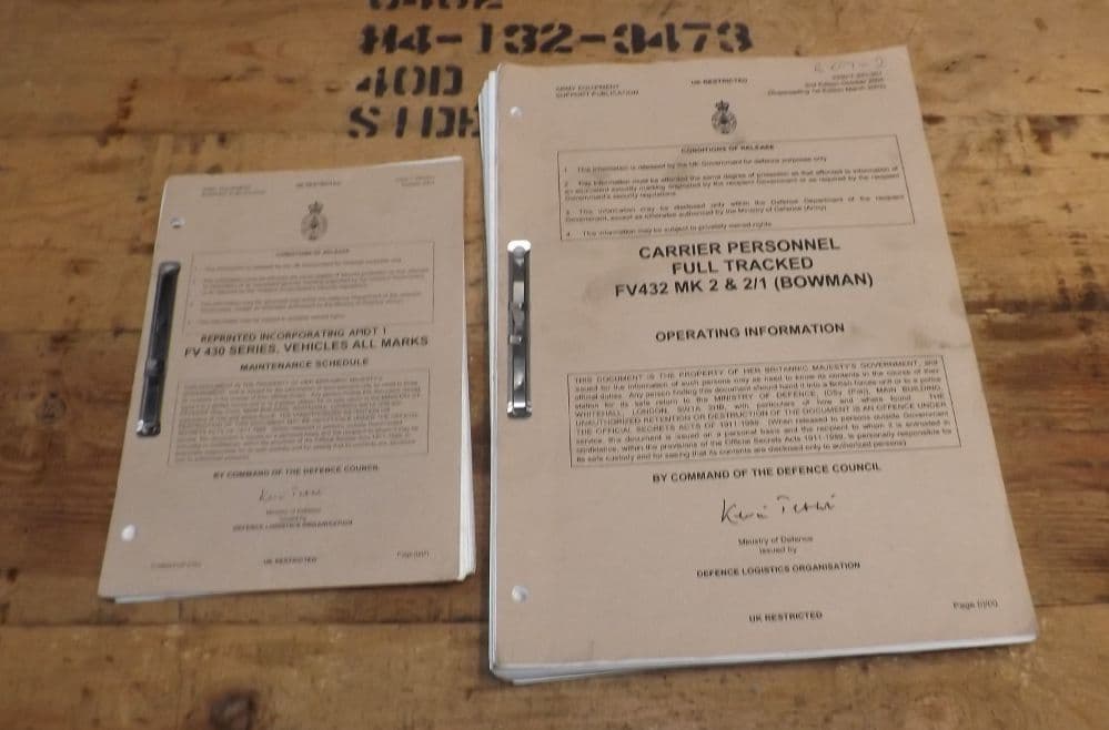 FV432 MK2 and 2/1 Operating information & Maintenance schedule