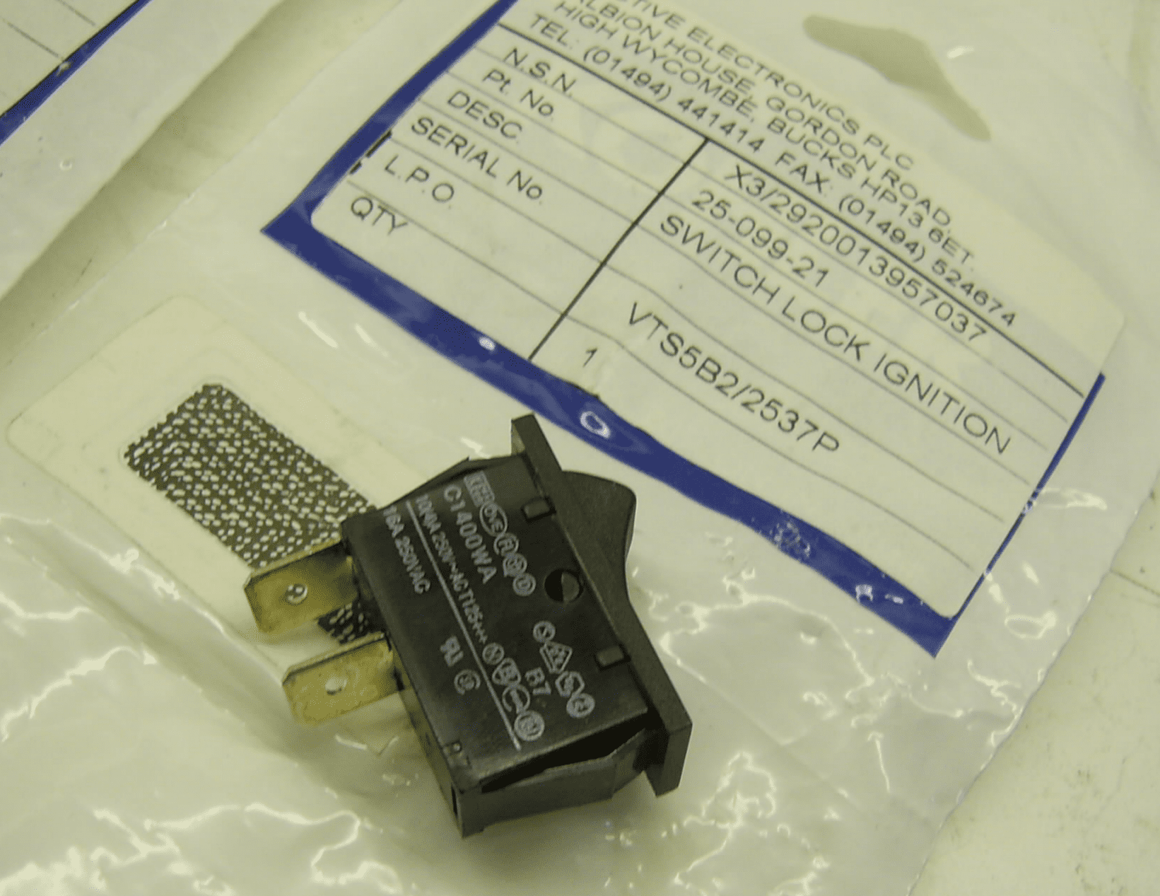 Kohler Ignition lock switch