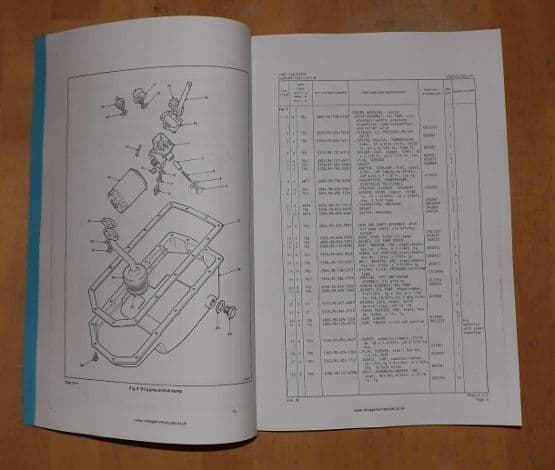 Land Rover V8 Illustrated parts list