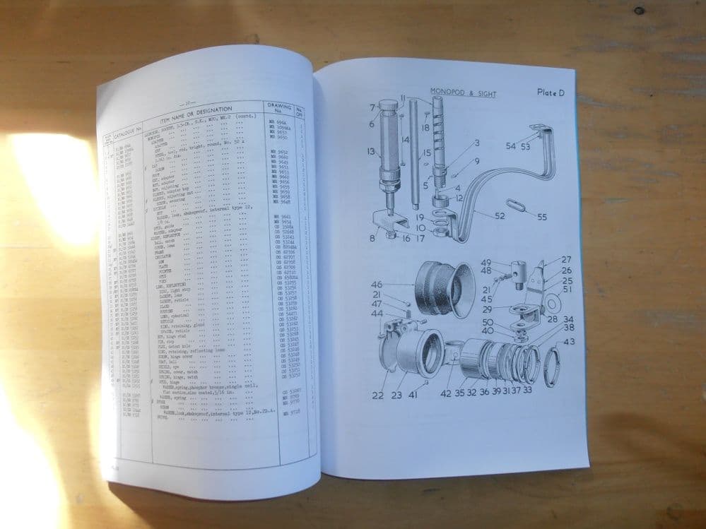M20 3 5 Rocket launcher List of component parts Illustrated