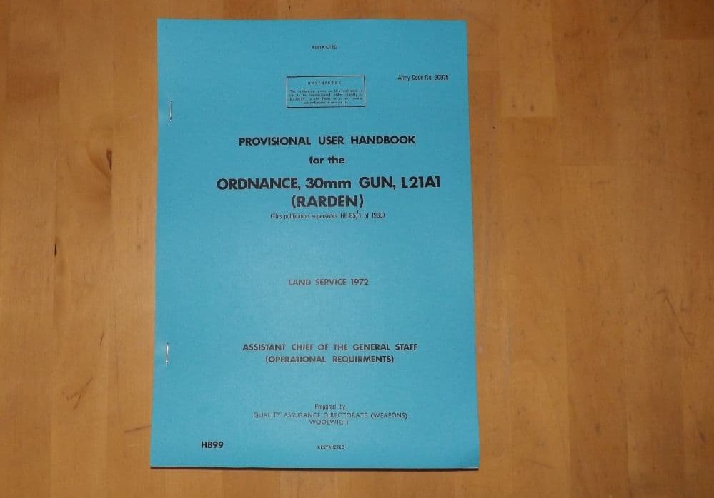Rarden 30mm Gun L21A1 User handbook