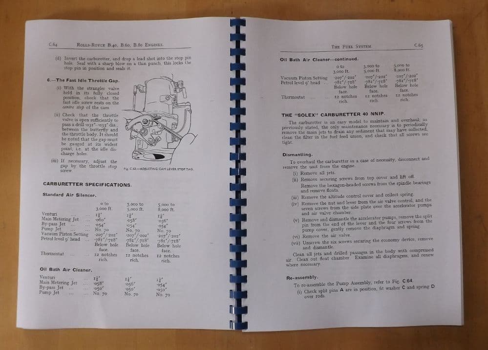 Rolls Royce B Series engines Operating and maintenance information B40 ...