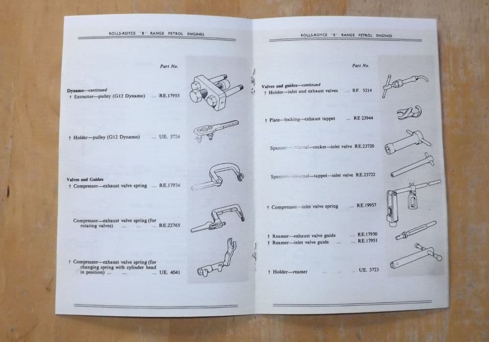 Rolls-Royce B Series Special workshop tools