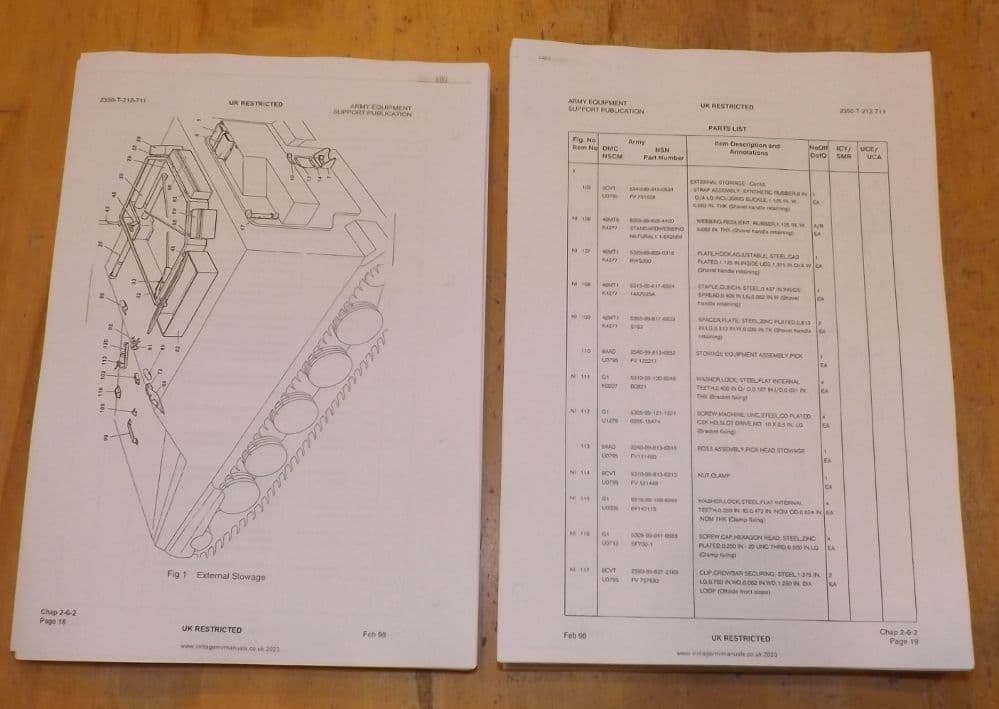 Samaritan CVRT FV104 Illustrated parts list