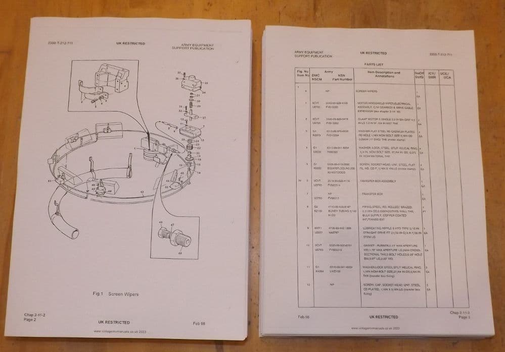 Samaritan CVRT FV104 Illustrated parts list
