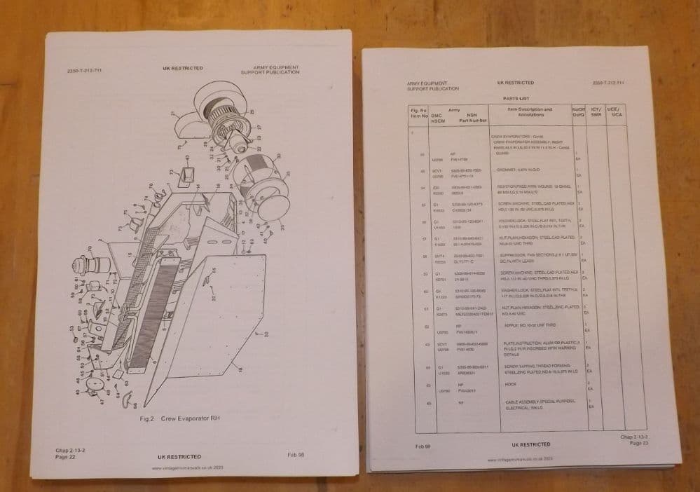 Samaritan CVRT FV104 Illustrated parts list