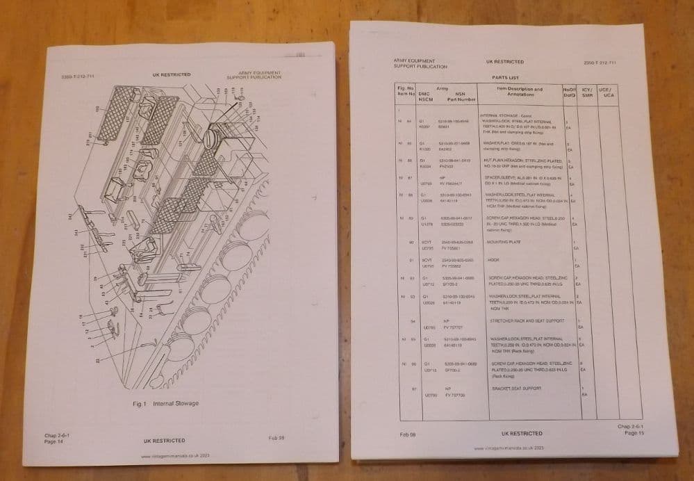 Samaritan CVRT FV104 Illustrated parts list