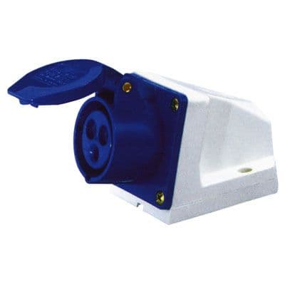 16A Blue Angled Wall Mount