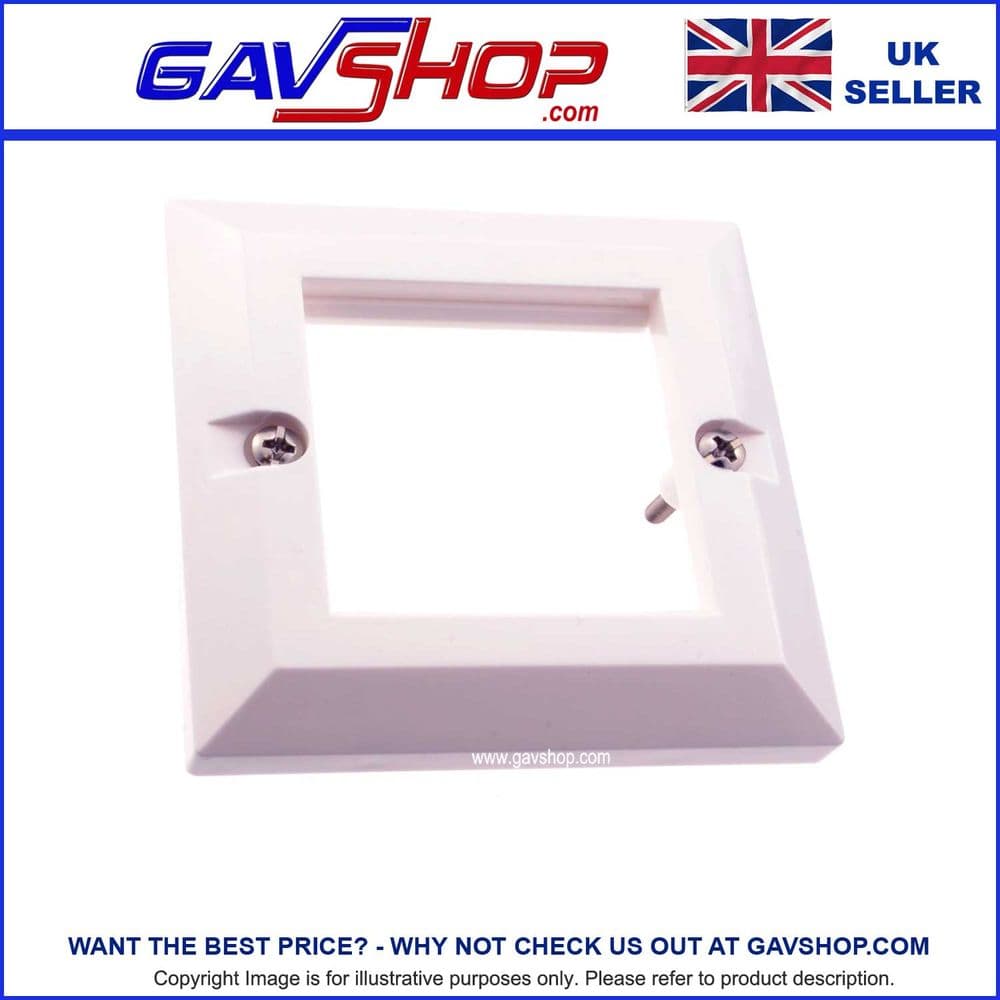 2 Port Dual 85 x 85mm Bevelled Faceplate Single Gang for RJ45 Modules