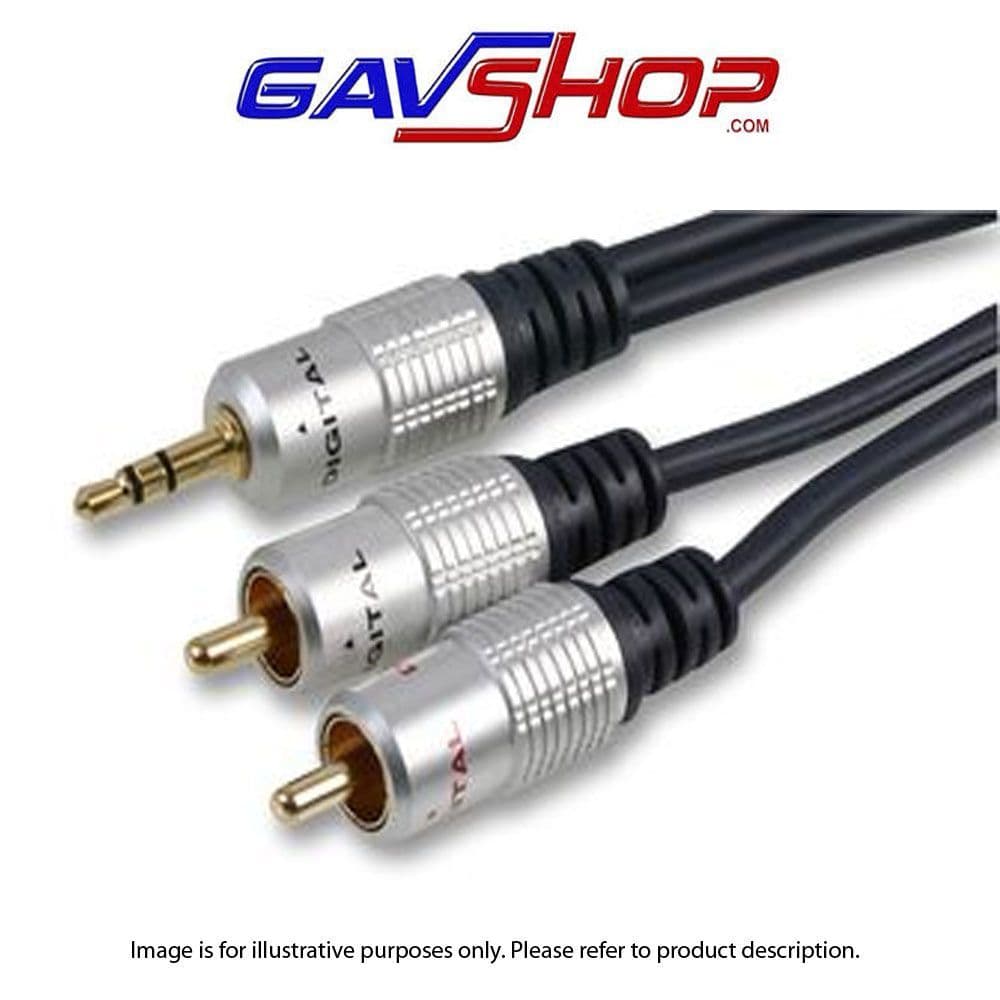 3 5mm to 2 x Phono RCA Jack Plugs by Pro Signal 2 Mtr Lead - PSG00807