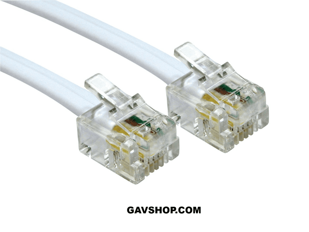 3mtr White RJ11 to RJ11 ADSL Fast Modem Cable - P202J