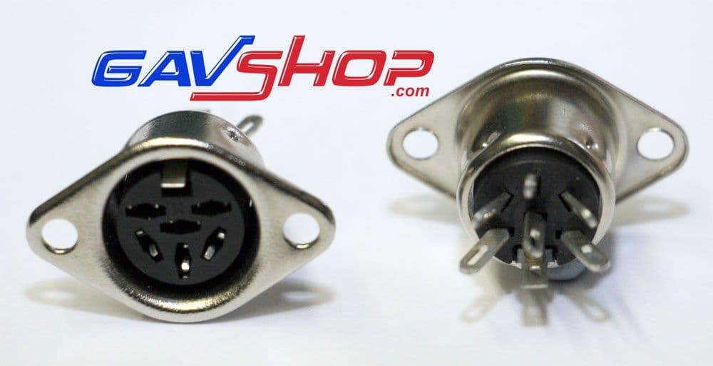 6 Pin Chassis Mount DIN Socket