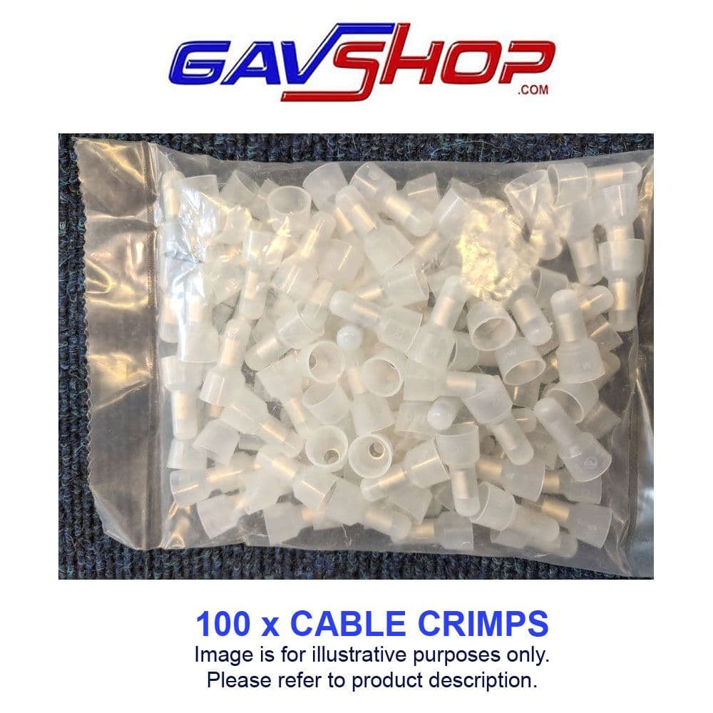 6 4mm Cable Crimp Joiners 25mm x 12mm x 12mm Bag Qty 100