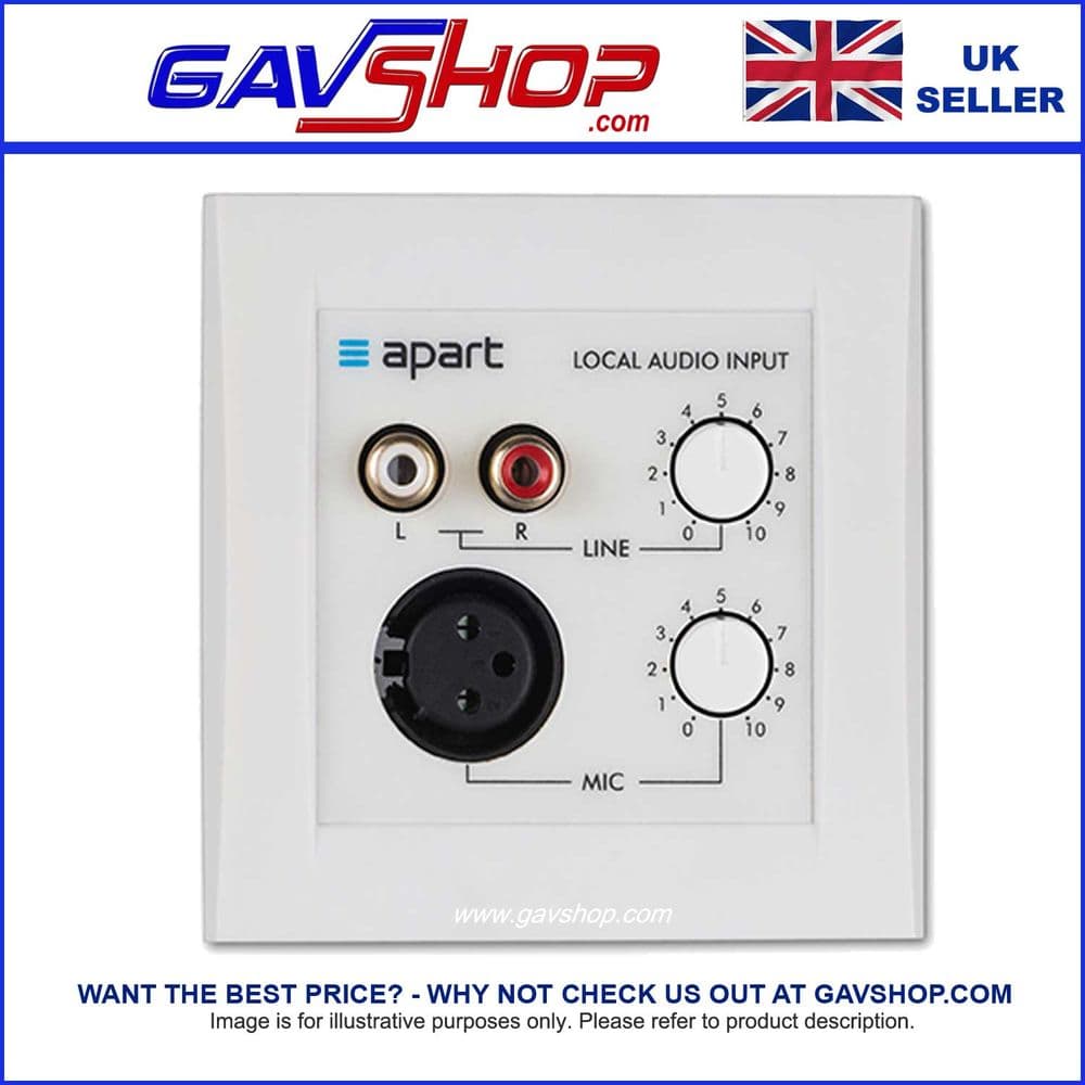 APART BIAS ALINP Active Mic/Line Local Input Wall Panel Inc Level Controls