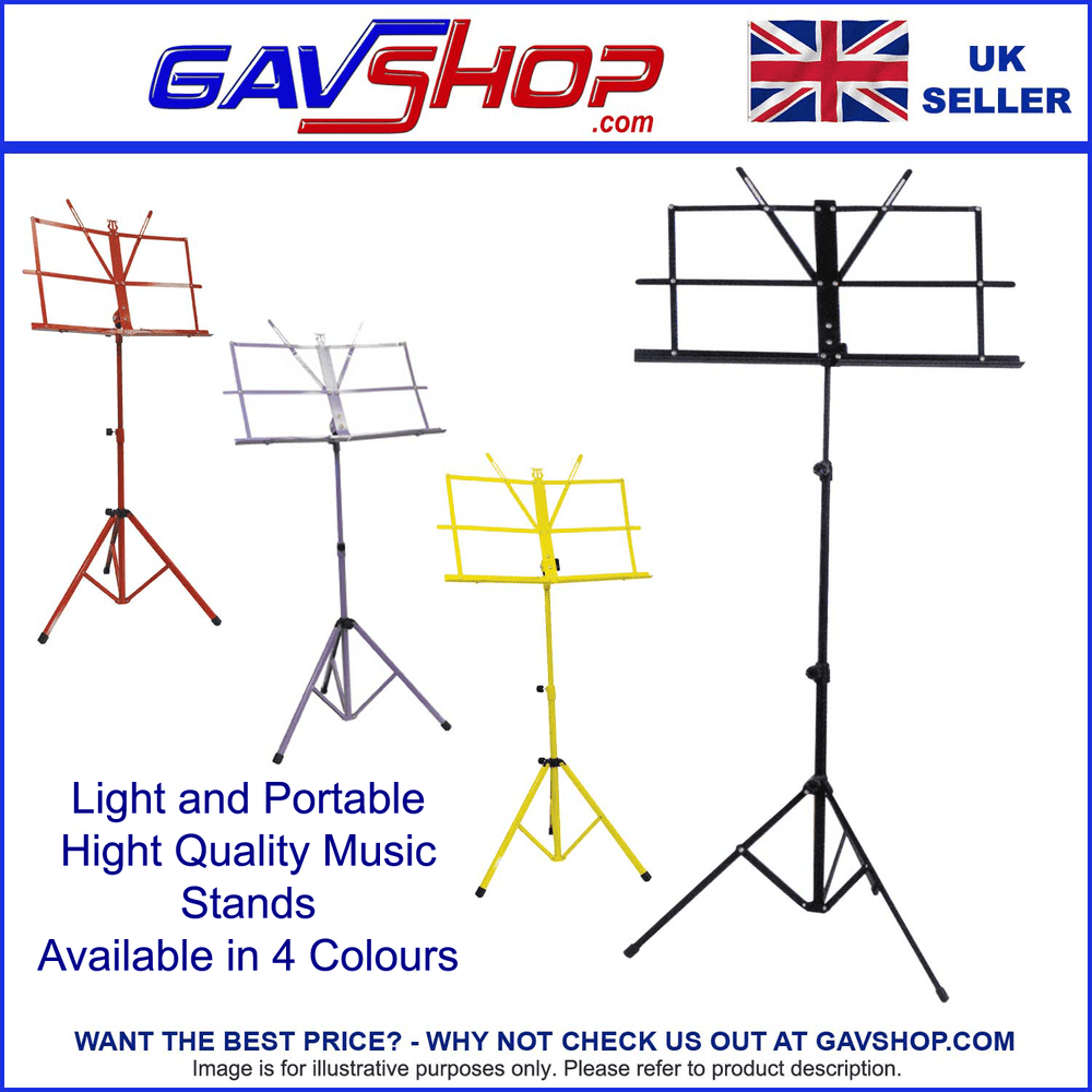 Colourful Adjustable Folding Sheet Music Stand in 4 Colours