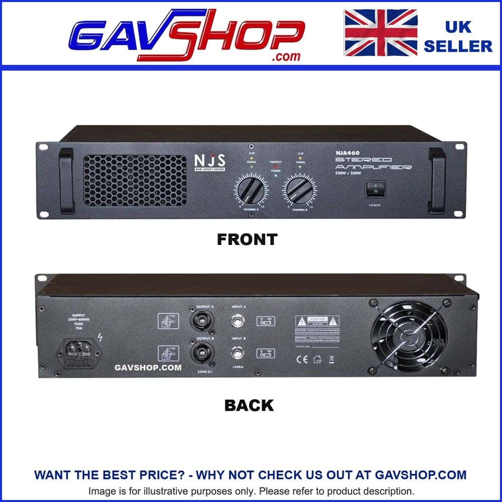 NJS Stereo Slave Amplifier 2 x 230Wrms at 4 Ohms - NJS003