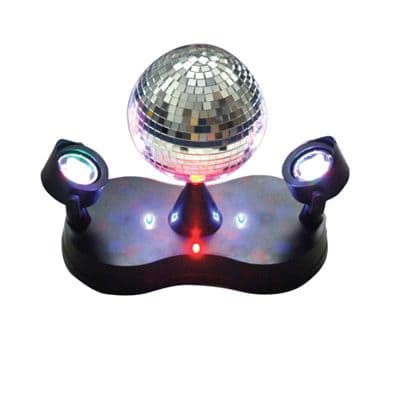 Silver LED Mirror Ball Kit G007AS
