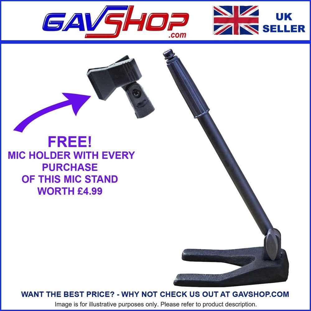 Table Top Horseshoe Desk Microphone Stand with Free Mic Holder