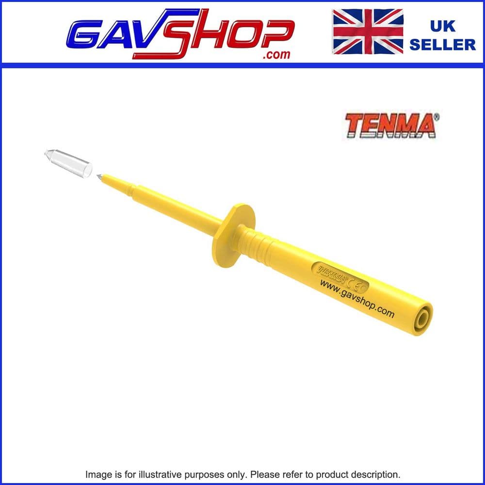 Tenma 4mm Sharp Tip Test Probe Yellow - 72-14264