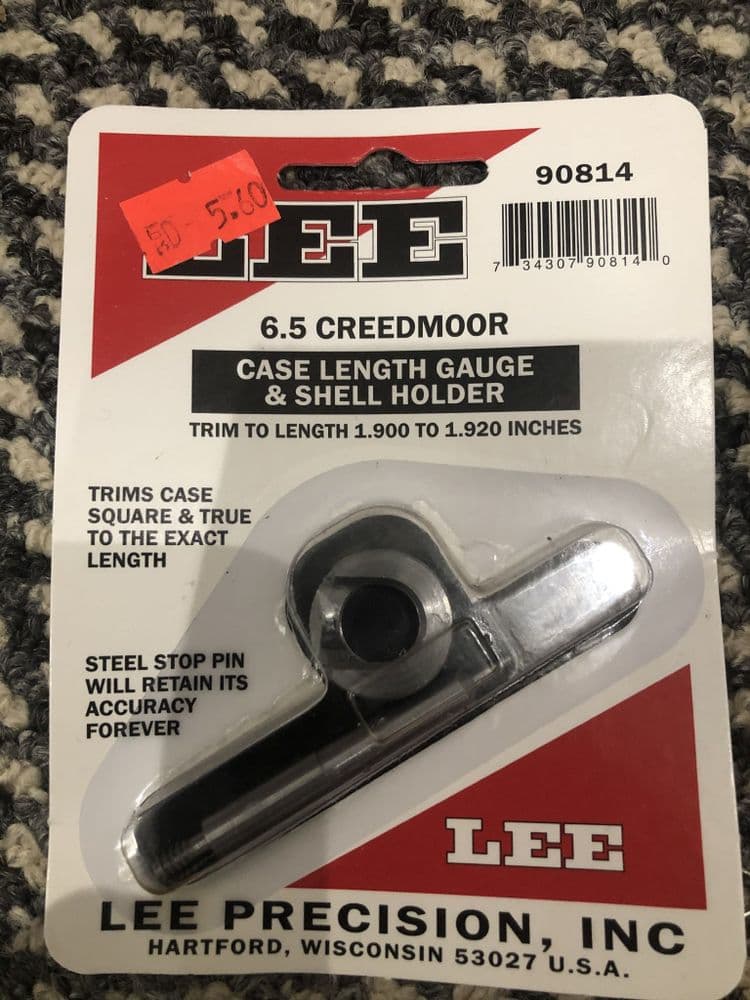 Case Length Gauge & Shell Holder - 6 5 Creedmoor