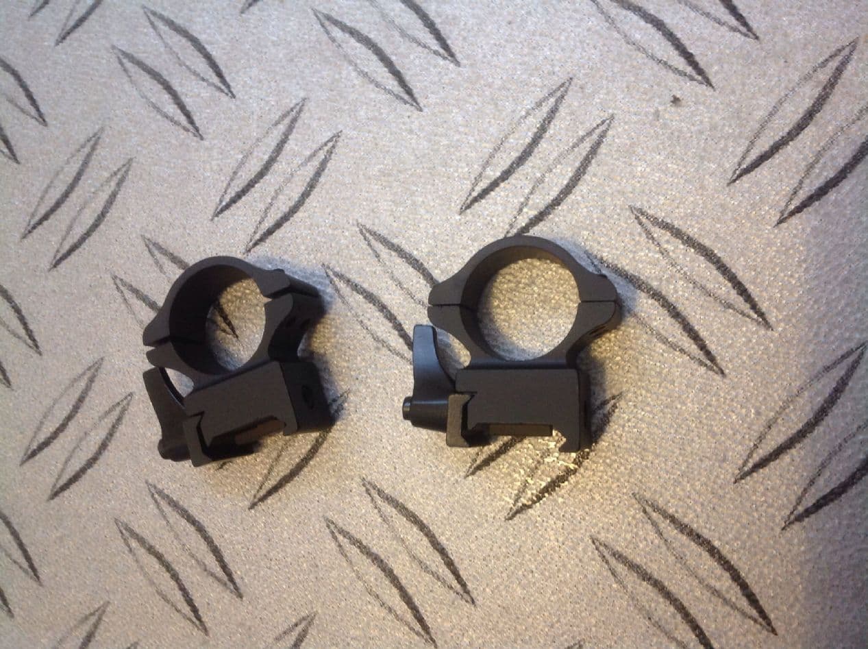 G P I TACTICAL ALL STEEL QRW 1 INCH HIGH QUICK RELEASE SCOPE MOUNT RINGS e