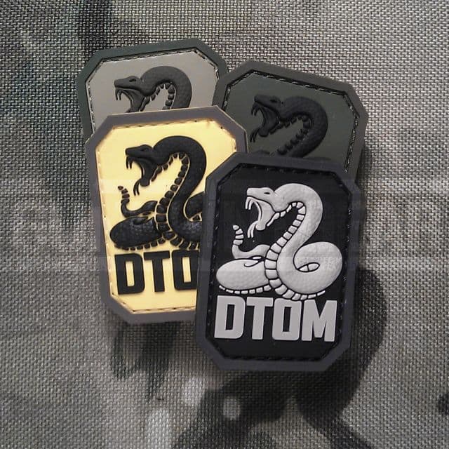 Mil-Spec Monkey Velcro Morale Patch DTOM Don t Tread On Me Small