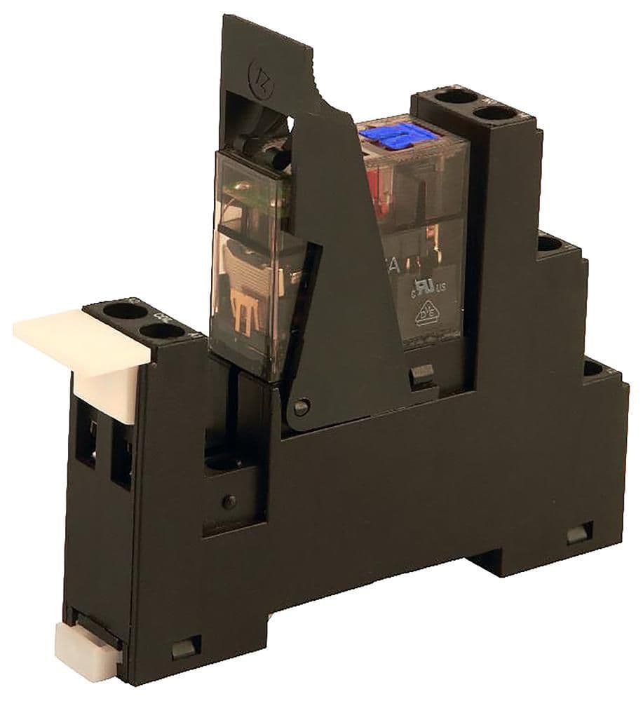 HONGFA - 2RMTFL-12 - Double Pole Interface DIN Rail Relay Module with ...