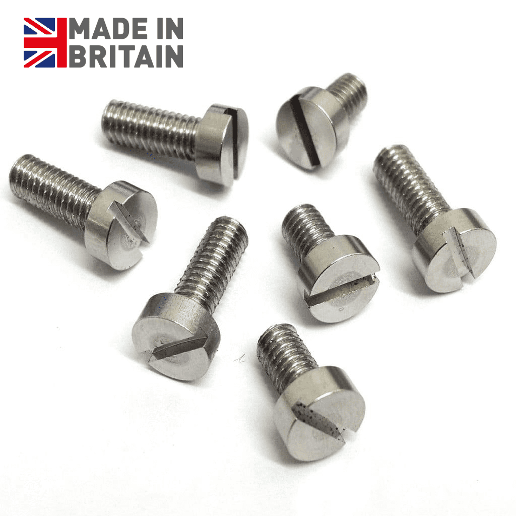 2BA x 3/4" Slotted Cheese Head Screws (BS57:1951) - 303 Stainless Steel