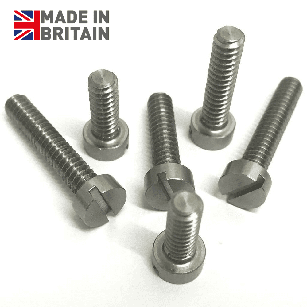 3/16" BSW x 1" Slotted Cheese Head Screws - 303 Stainless Steel