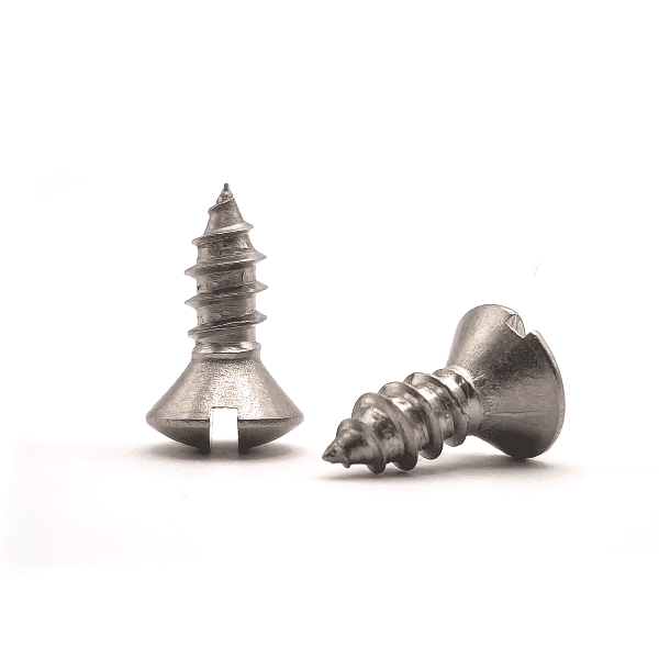 3.5mm x 13mm Slotted Raised Countersunk Self Tapping Screws (DIN 7973C) - A2 Stainless Steel