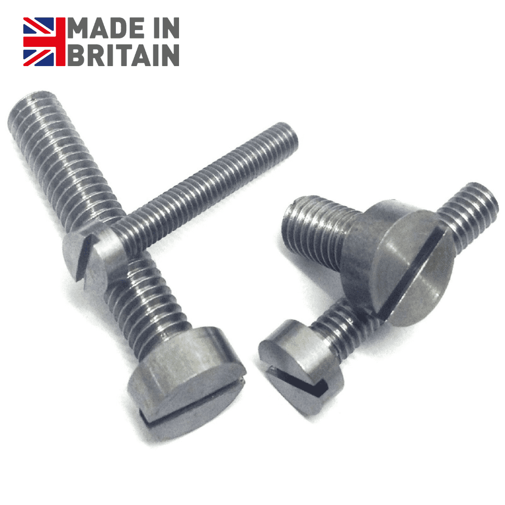 3BA x 1/2" Slotted Cheese Head Screws (BS 57:1951) - Steel