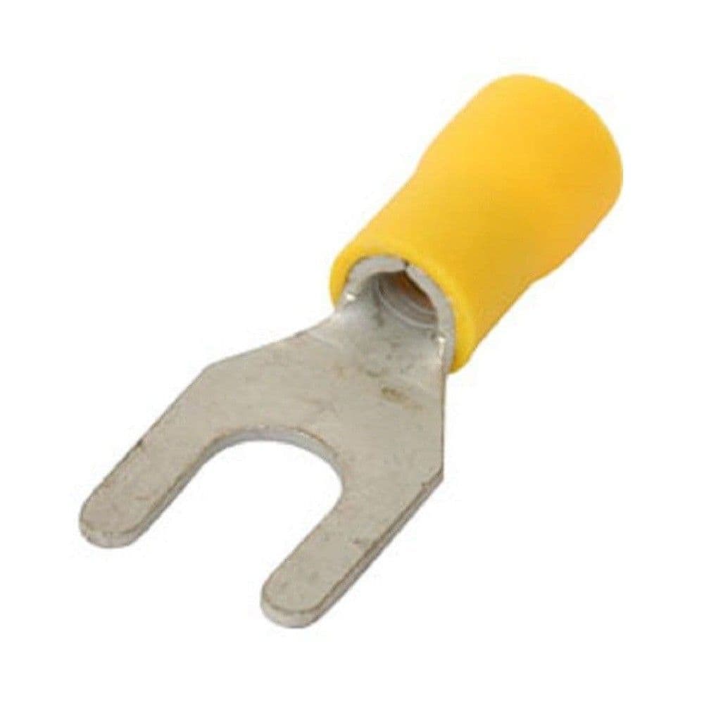 4.3mm Fork Crimp Connectors - Yellow